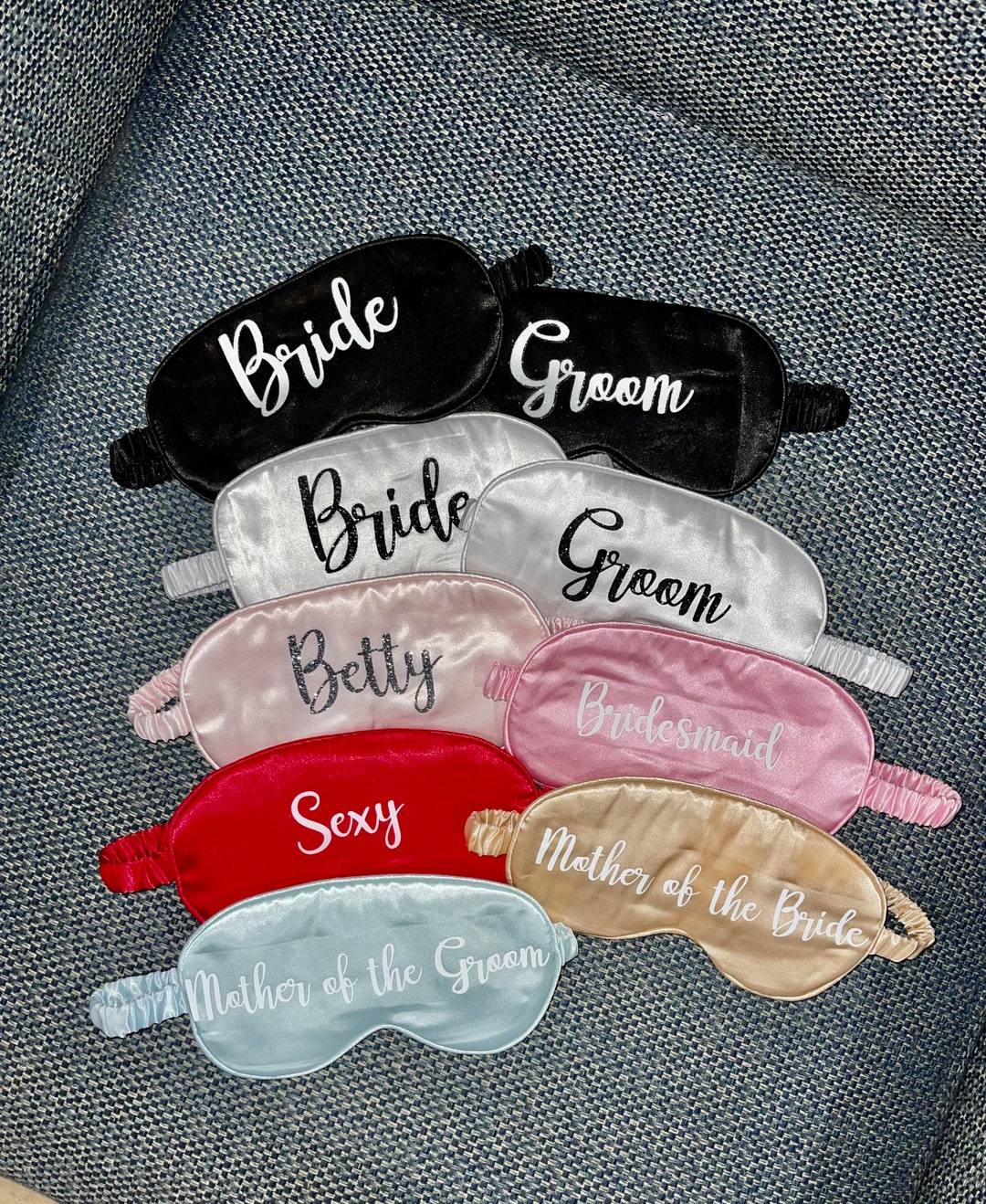 Personalized Sleep Mask Bridesmaid T Sleep Mask Bride Groom