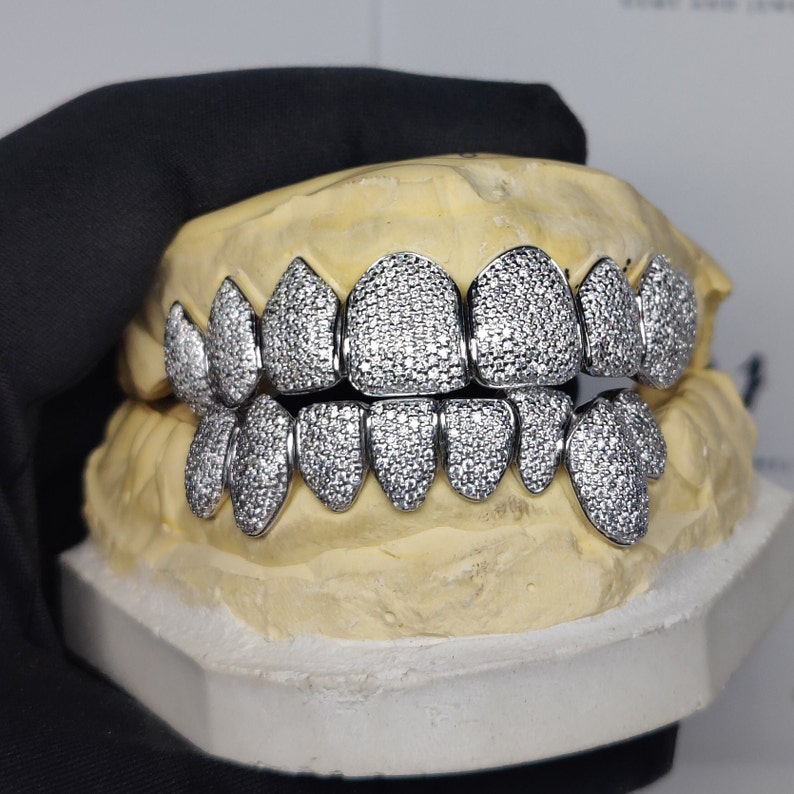 Iced Moissanite Diamond Custom Teeth Grillz Custom - Etsy 日本