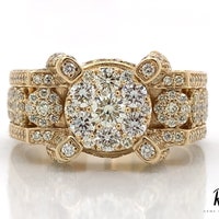 Full Iced Out Diamond Ring Custom Bust Down Hip Hop Ring 925 Silver Men ...