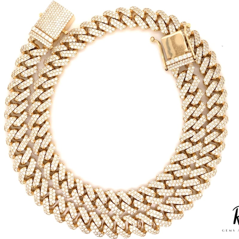 Iced Out Cuban Link Chain - Etsy