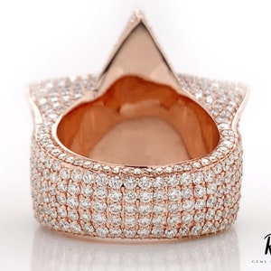 Iced Out Star Ring, Moissanite Diamond Ring for Men, Round Cut ...