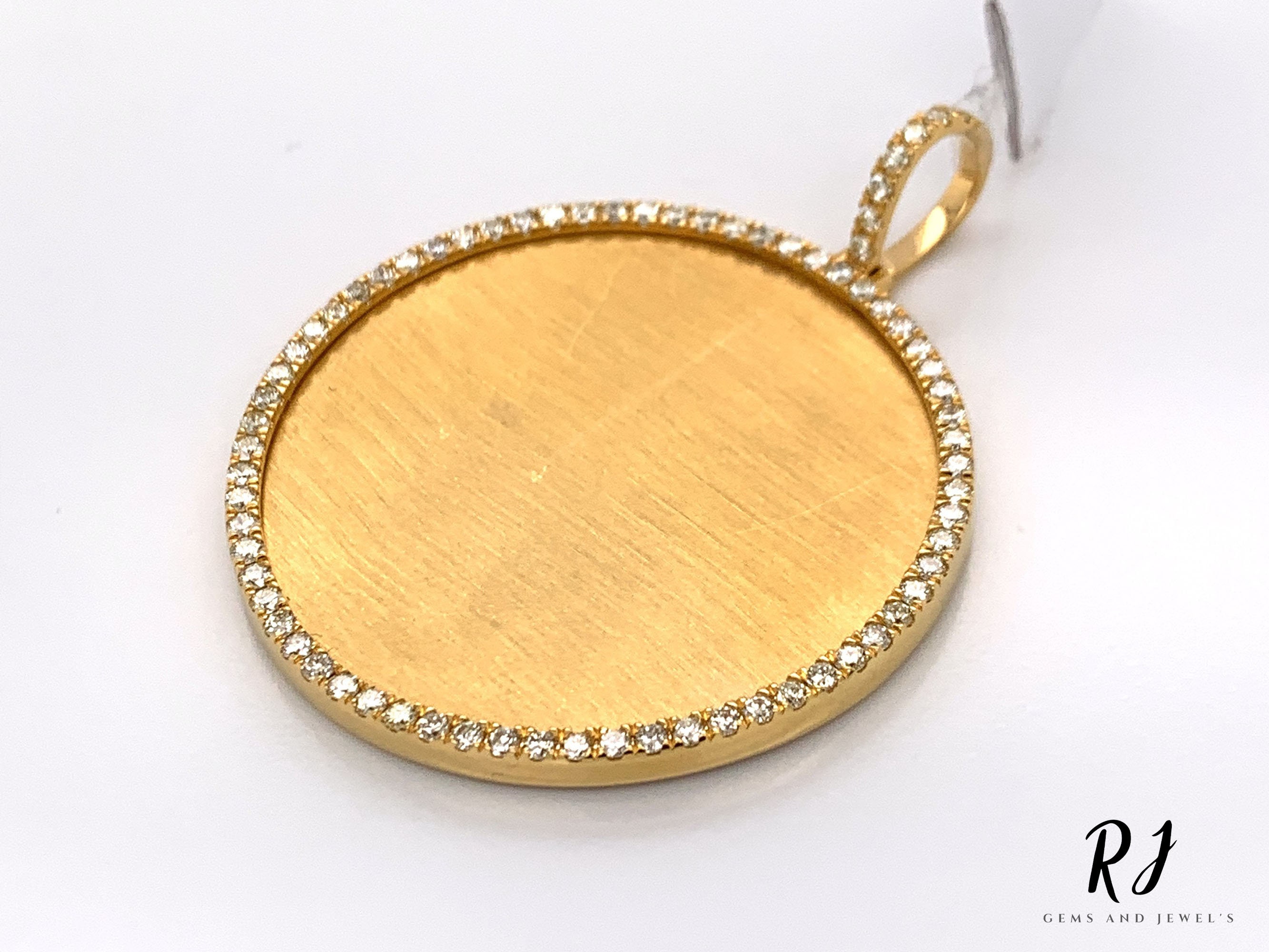 Men Women Iced Custom Round Photo Pendant, Personalized Your Picture ...