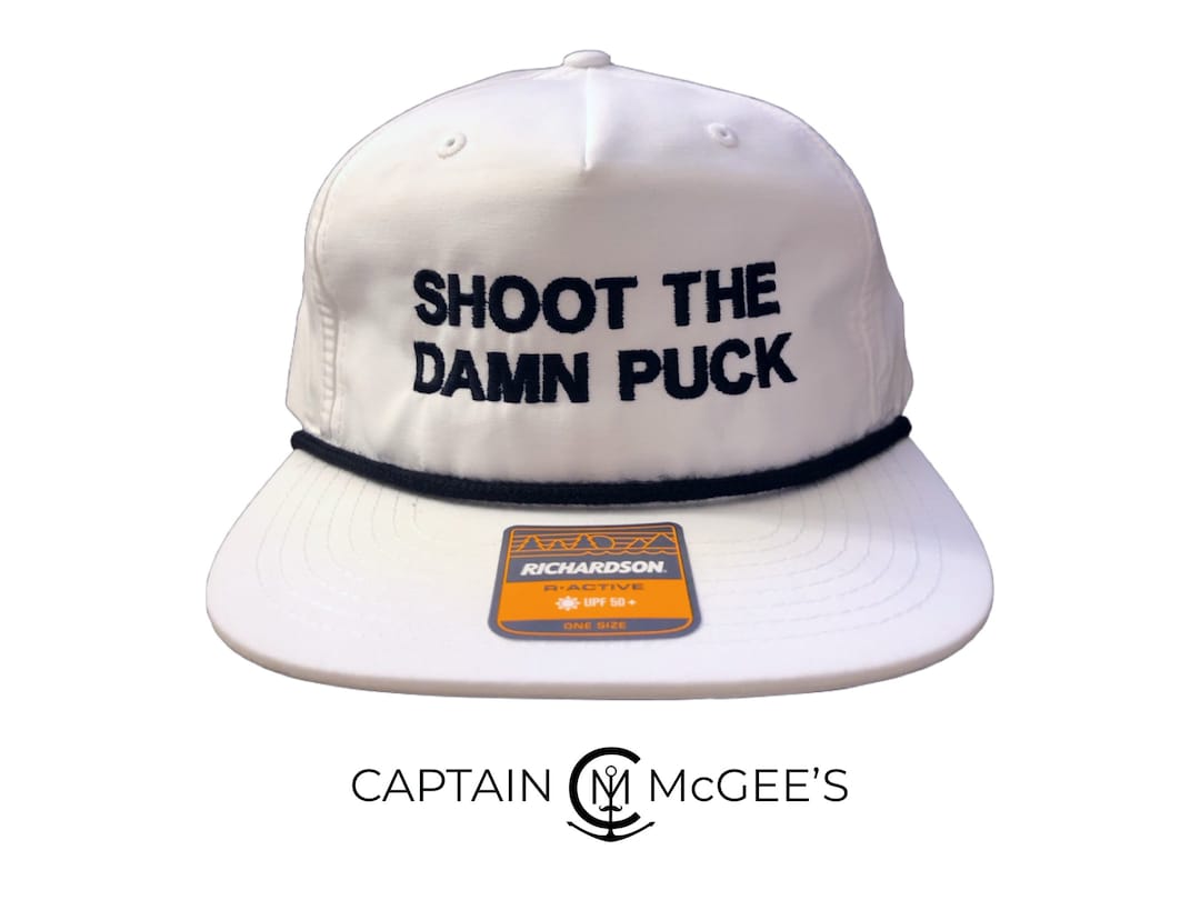 Shoot the Damn Puck Embroidered Snapback Rope Hat - Etsy