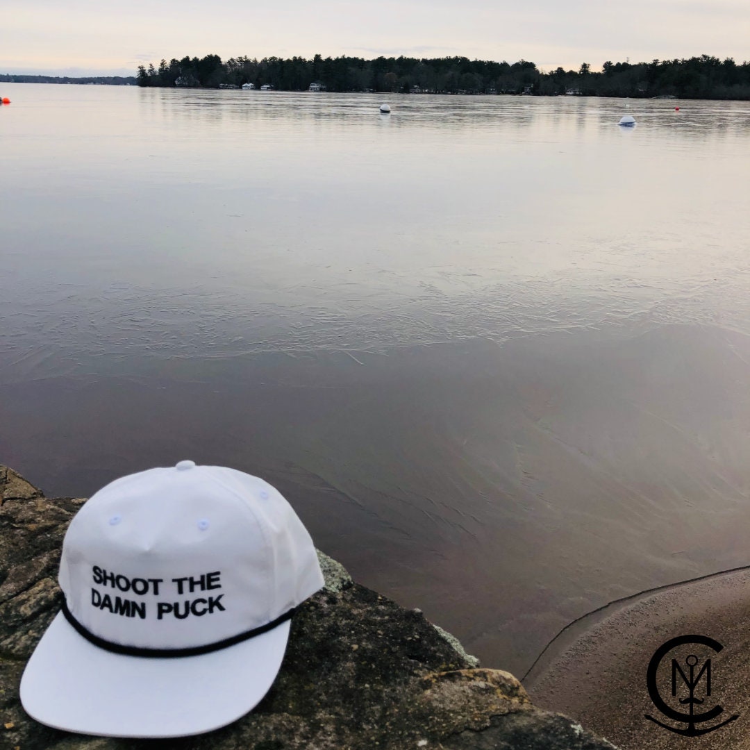 Shoot the Damn Puck Embroidered Snapback Rope Hat - Etsy