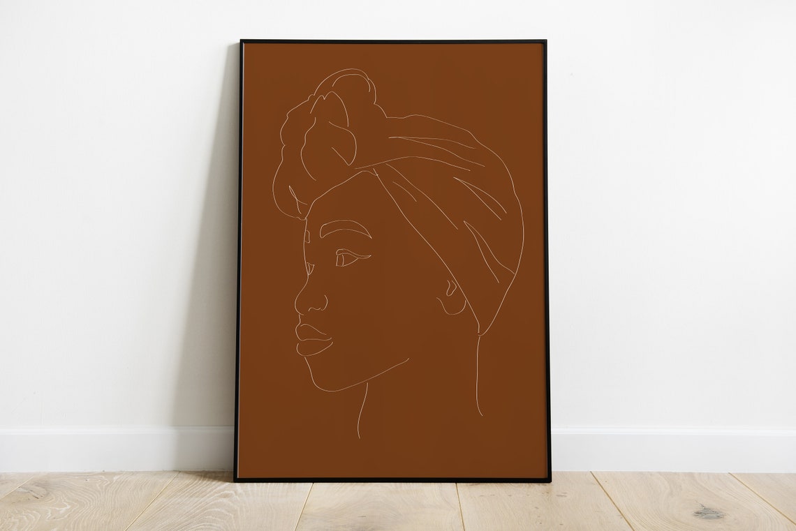 Black Woman Line Art Boho Print Gallery Wall Set of 3 Black - Etsy