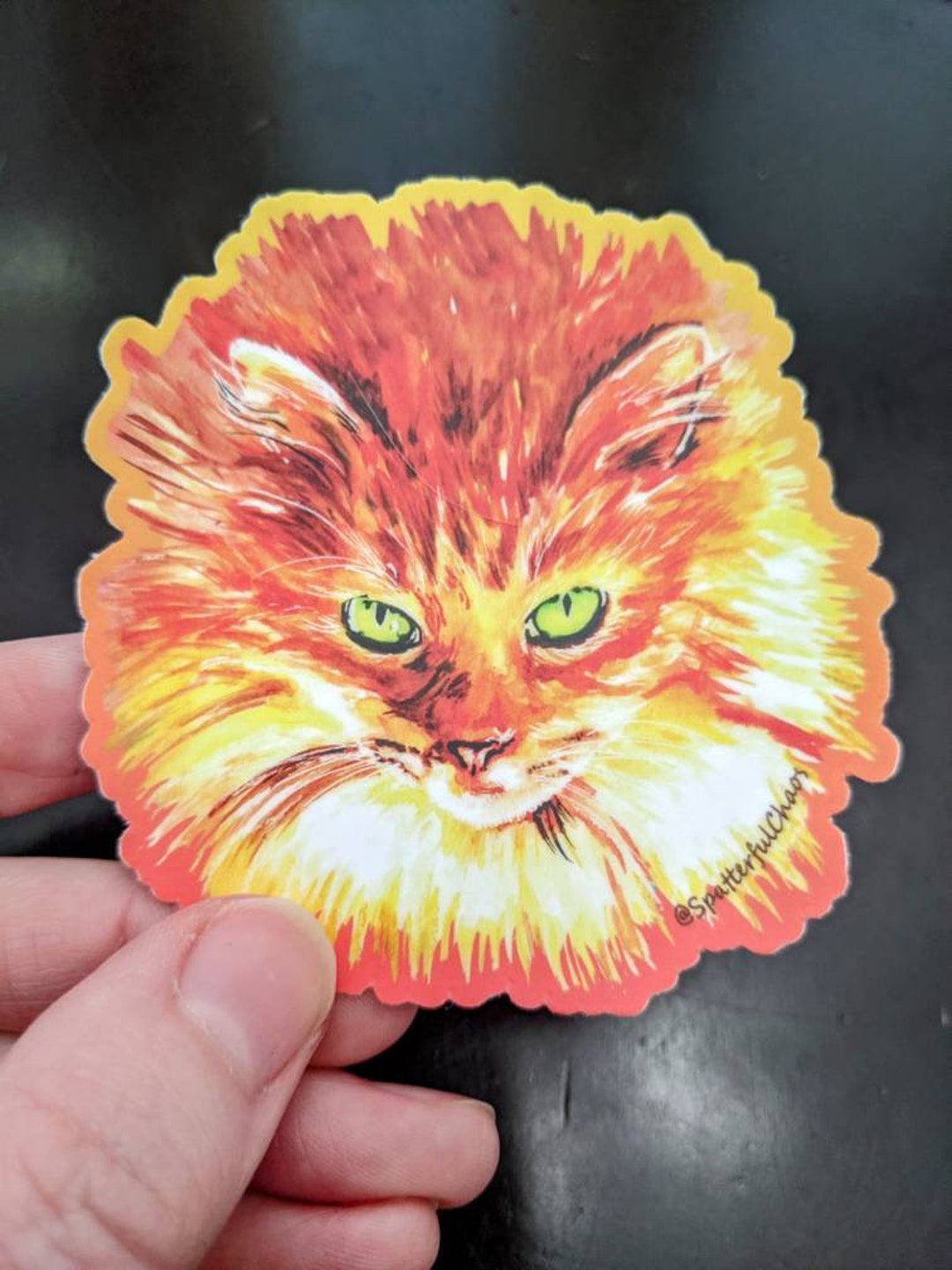 Orange Cat Vinyl Stickers Maine Coon Orange Tabby Cat Stickers ...