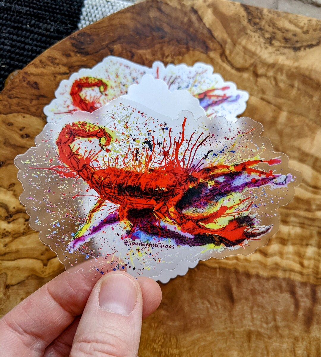 Paint Splatter Scorpion Vinyl Stickers - Etsy