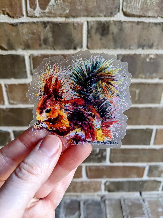 Squirrel Decal Vinyl Stickers Squirrel Gifts Transparent - Etsy