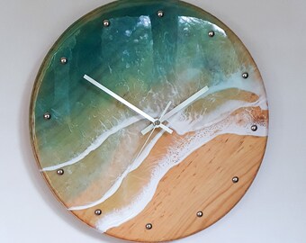 Ocean Resin Clock | Etsy