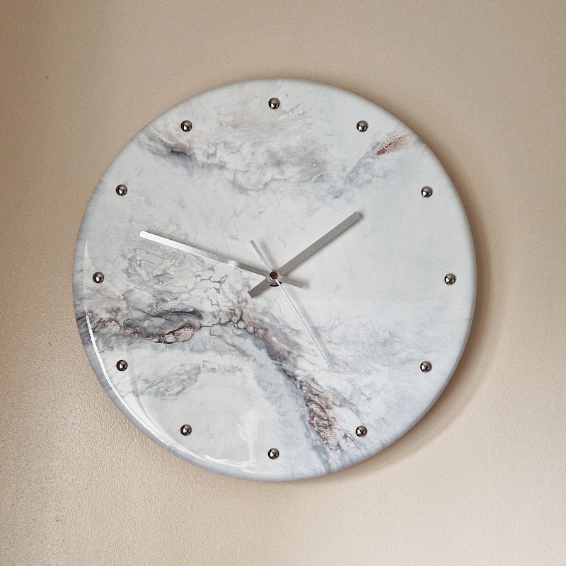 Marble Clock - Etsy