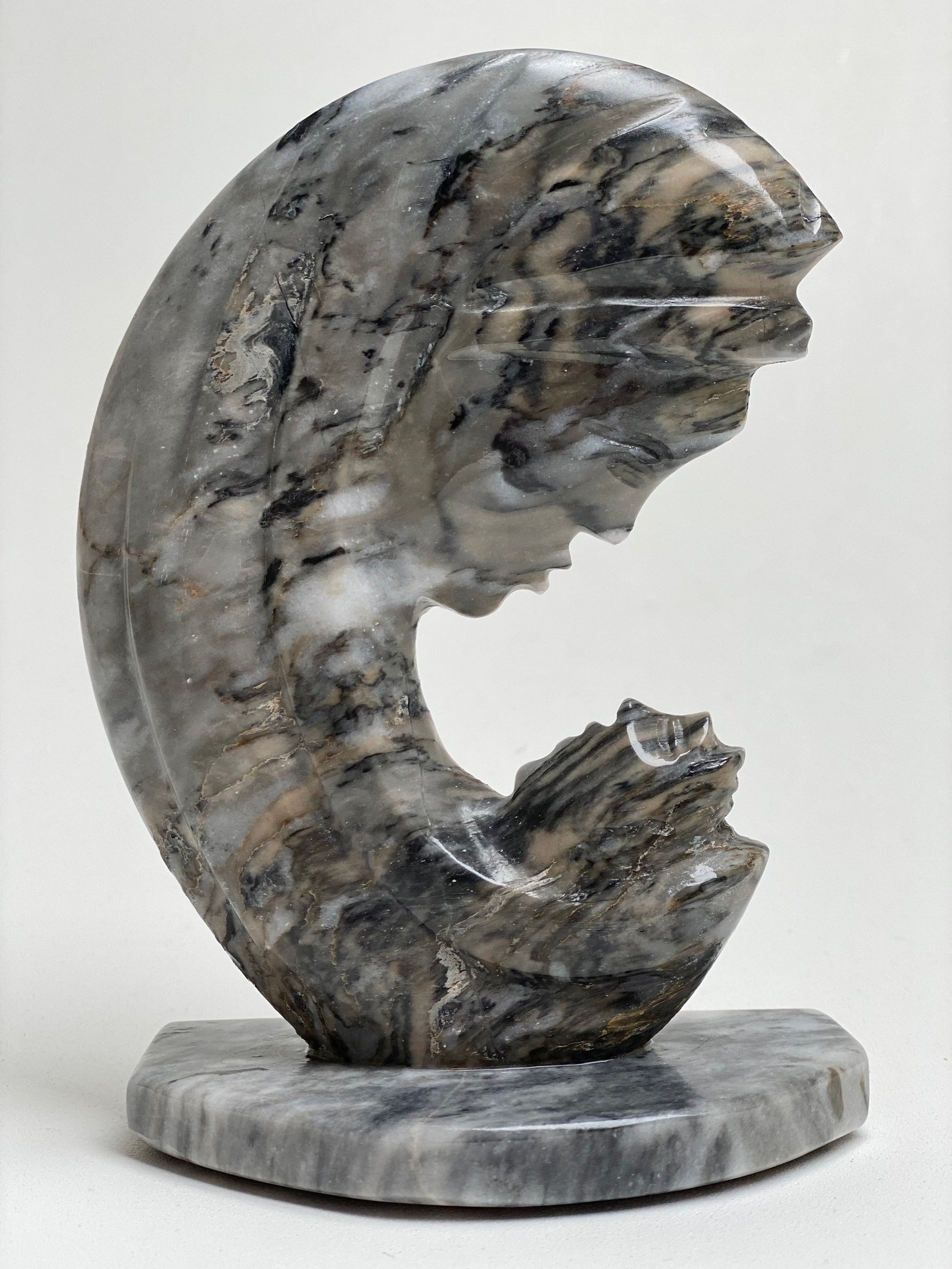 Mother and Baby Carved Marble Figurine. Mother and Child Silhouette ...