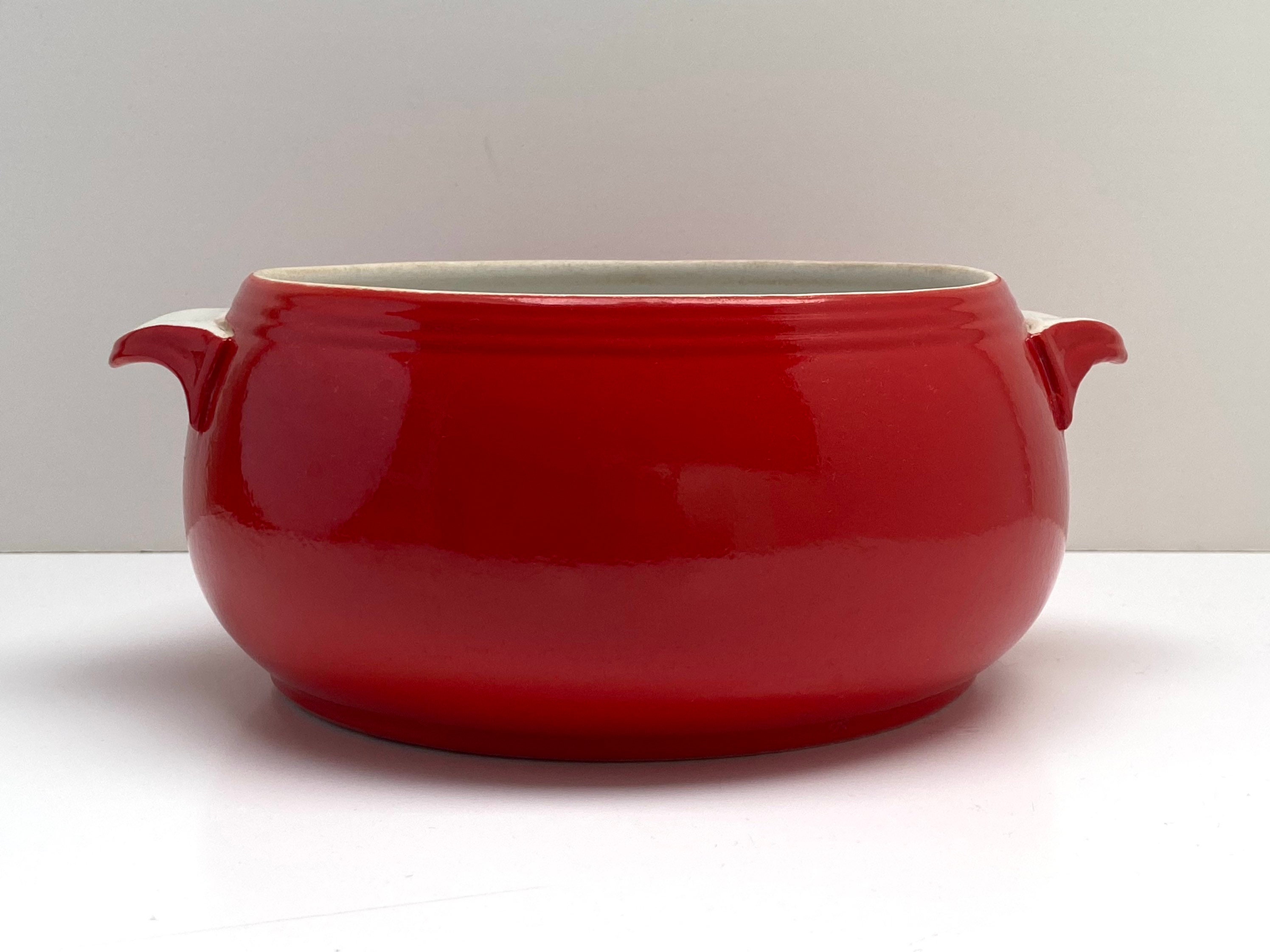 Vintage Halls Pert Chinese Red Ceramic Casserole Dish - Etsy