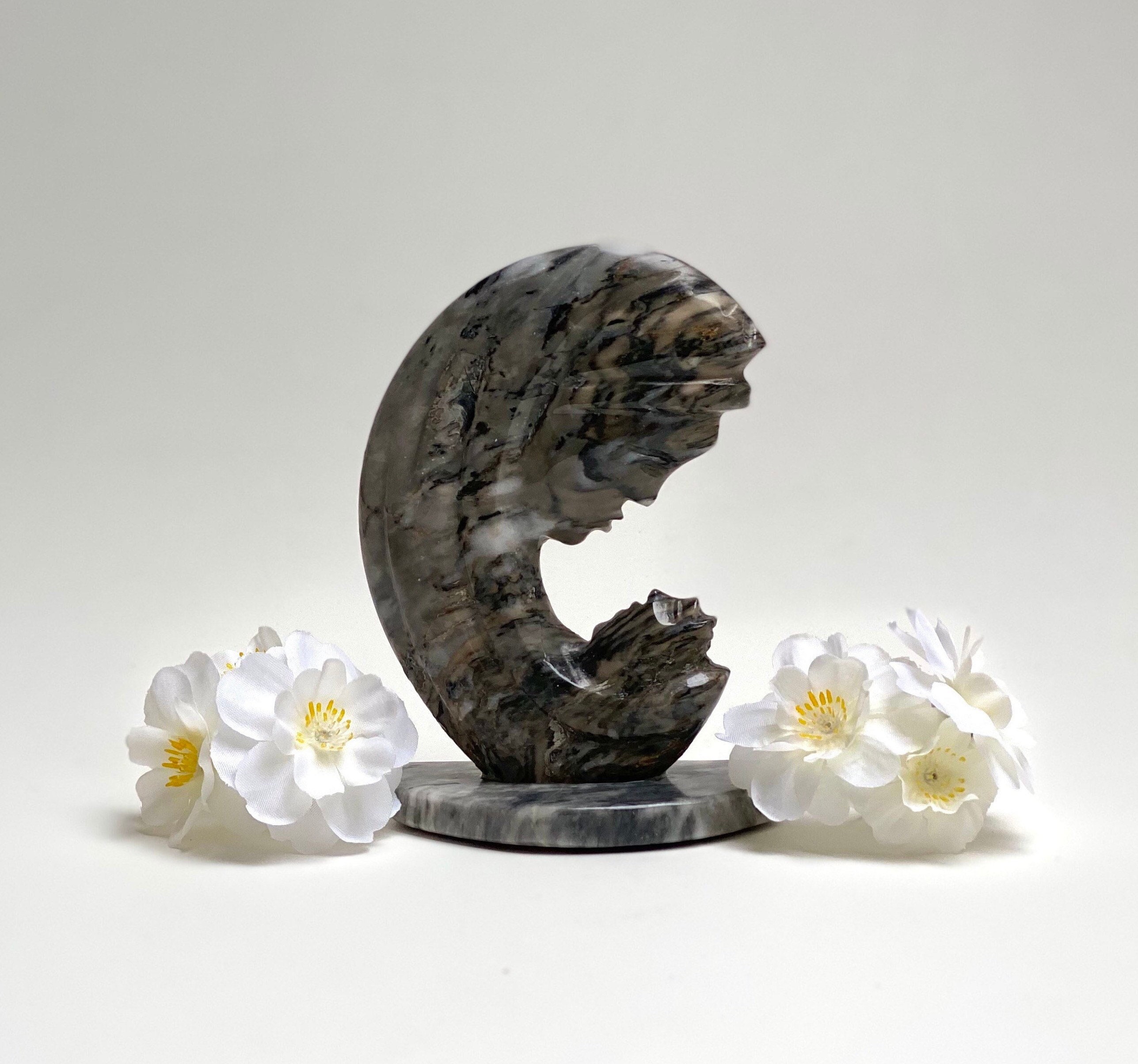 Mother and Baby Carved Marble Figurine. Mother and Child Silhouette ...