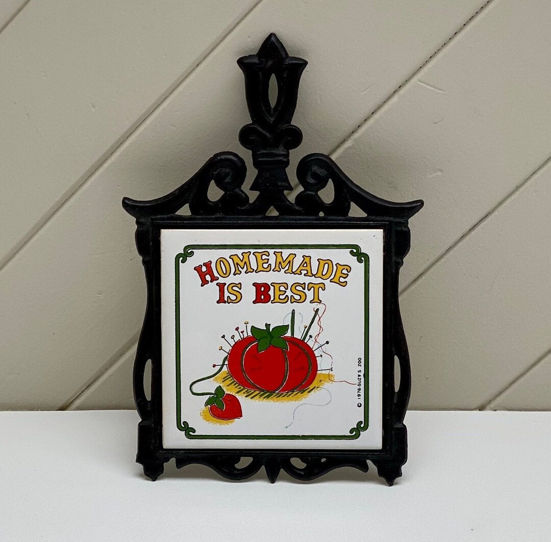 Vintage Ceramic and Cast Iron Trivet. 1976 Suzy’s Zoo Cast Iron Trivet ...