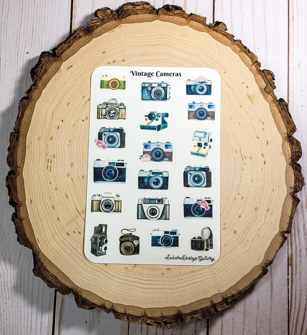 Vintage Cameras Sticker Sheet, Camera Stickers, Vintage Photography ...