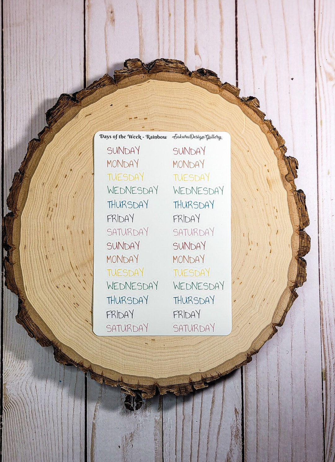 Days of the Week Sticker Sheet, Date Covers, Planner Stickers, Word ...