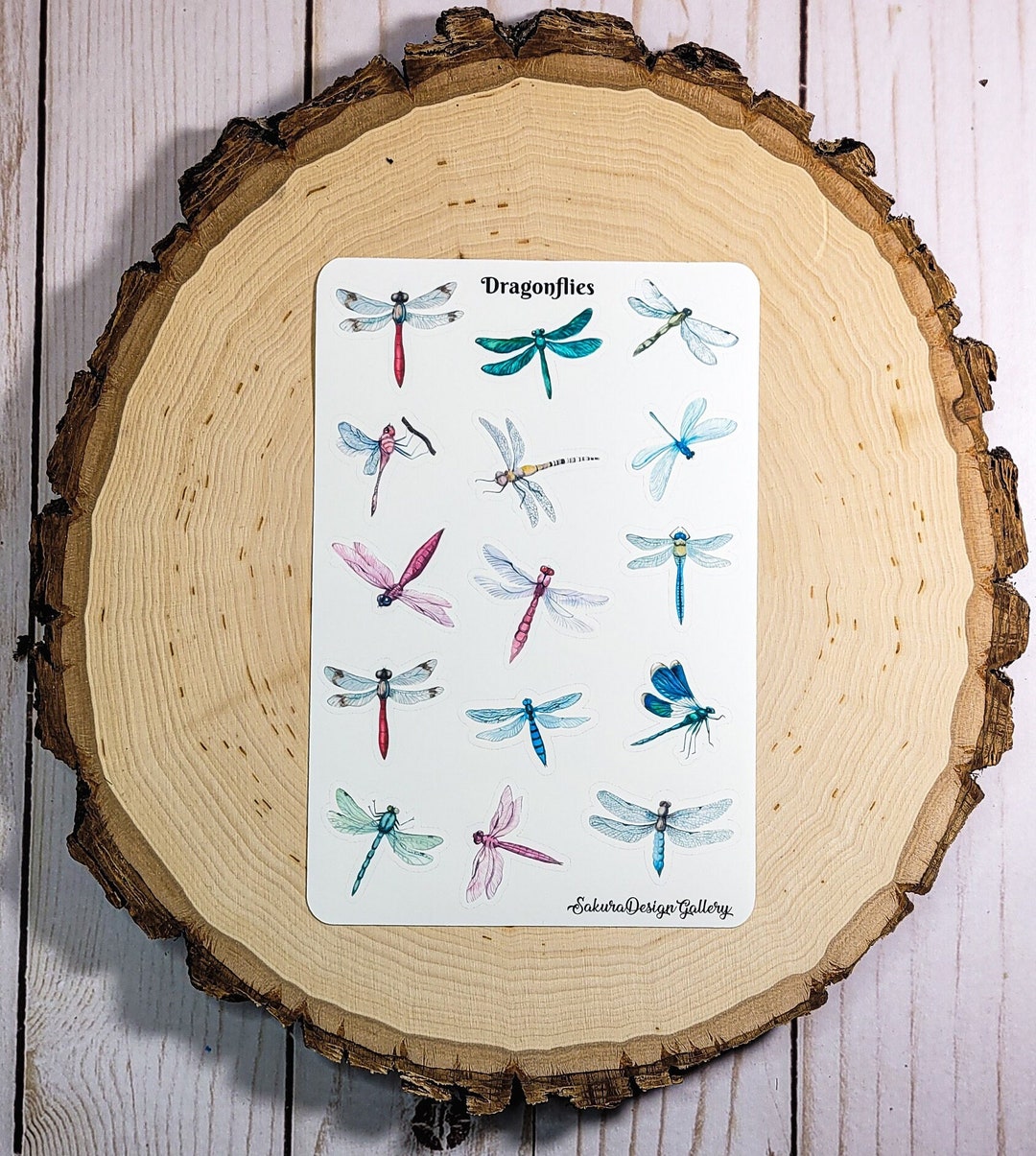 Colorful Dragonfly Sticker Sheet, Dragon Fly Stickers, Insect Stickers ...