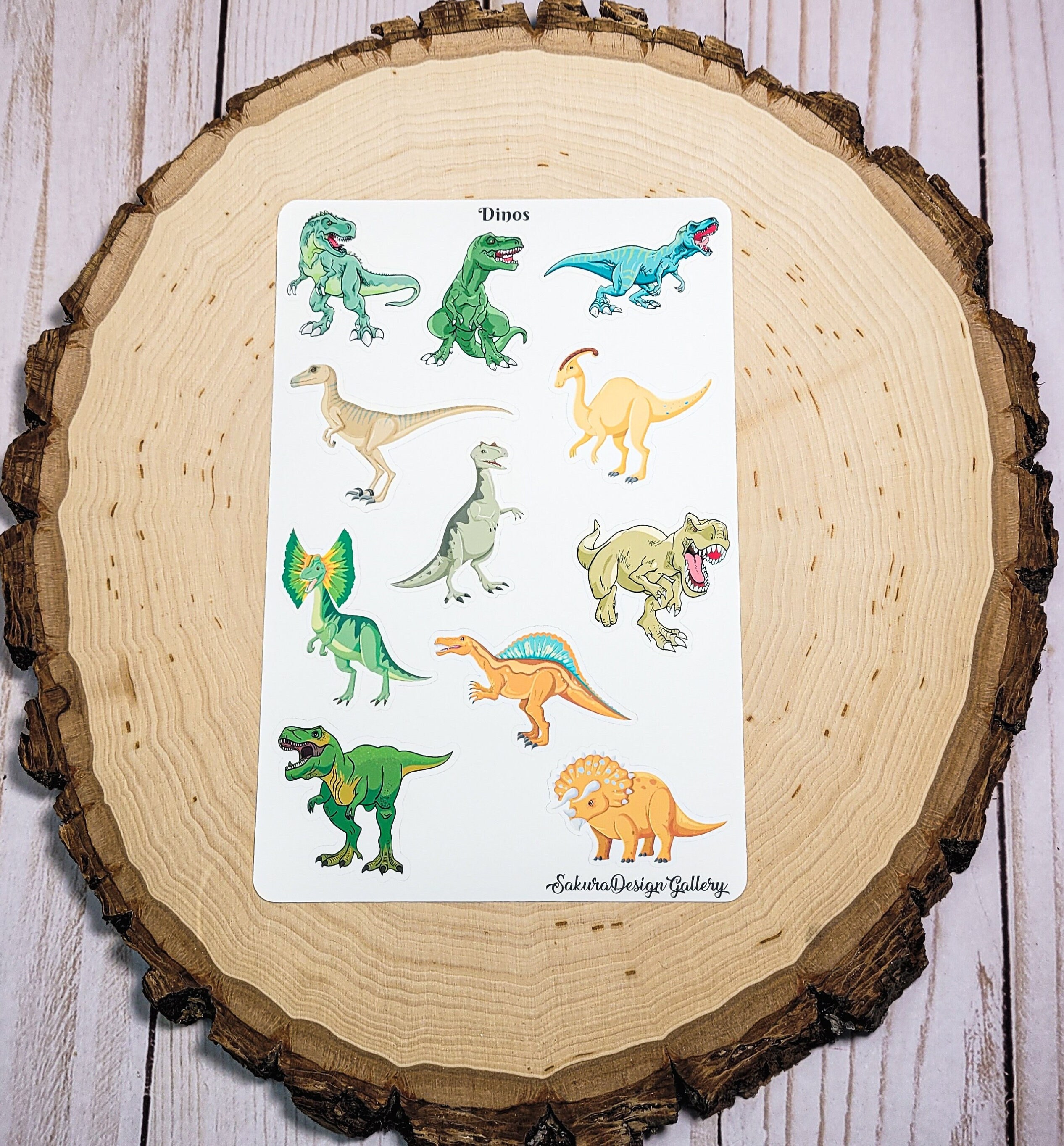 Dinosaurs Sticker Sheet, Prehistoric Stickers, Dinos, Journal Stickers ...