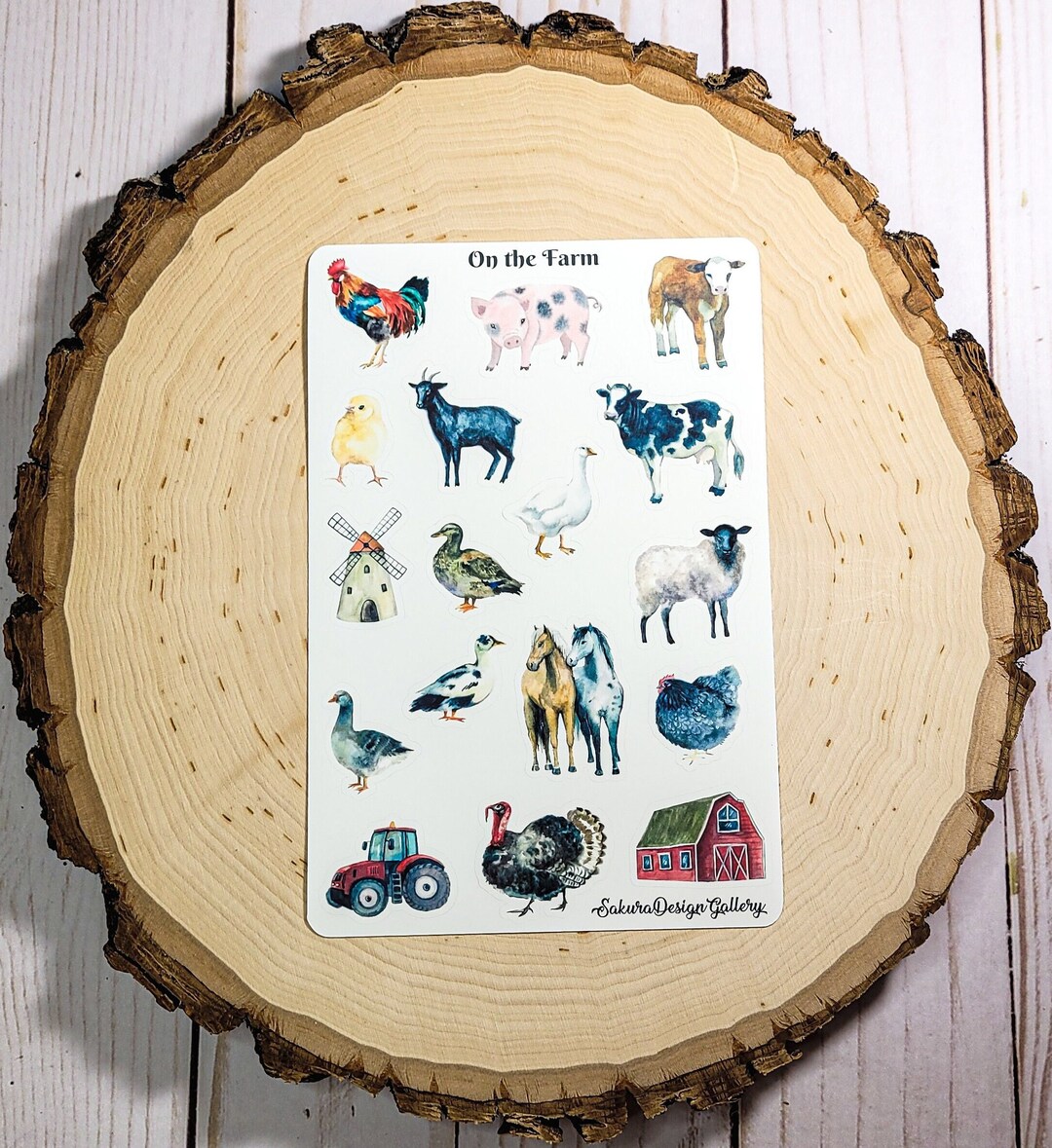 On the Farm Sticker Sheet, Farm Animal Stickers, Farm Life, Journal ...
