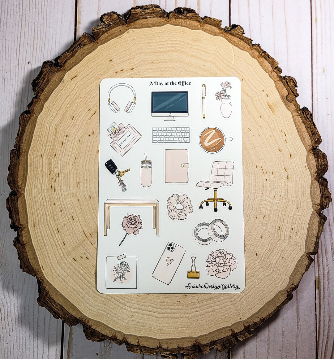 Day at the Office Sticker Sheet, Workspace Stickers, Work Stickers ...