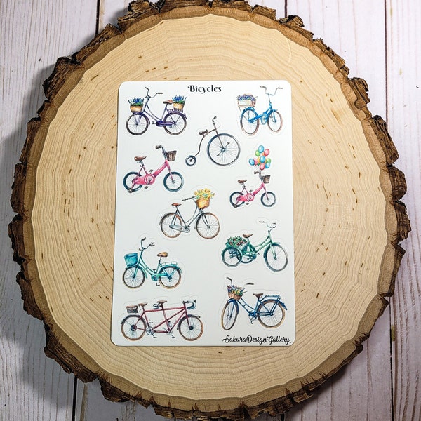 Bicycle Stickers - Etsy