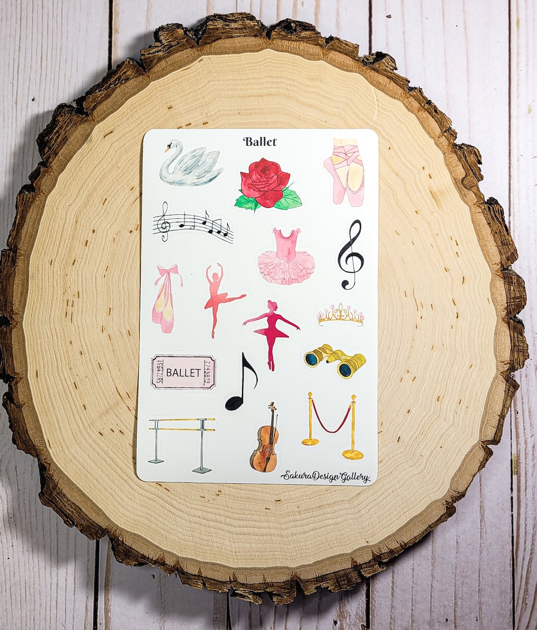 Ballet Sticker Sheet, Ballerina Dancer Stickers, Journal Stickers ...