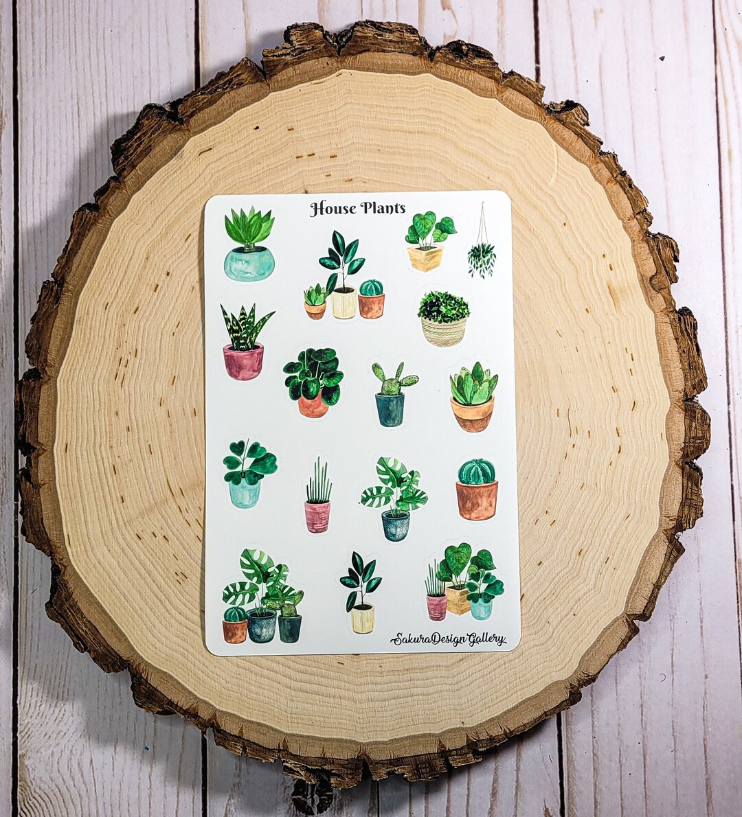 House Plants Sticker Sheet, Potted Plants Stickers, Greenery Stickers ...