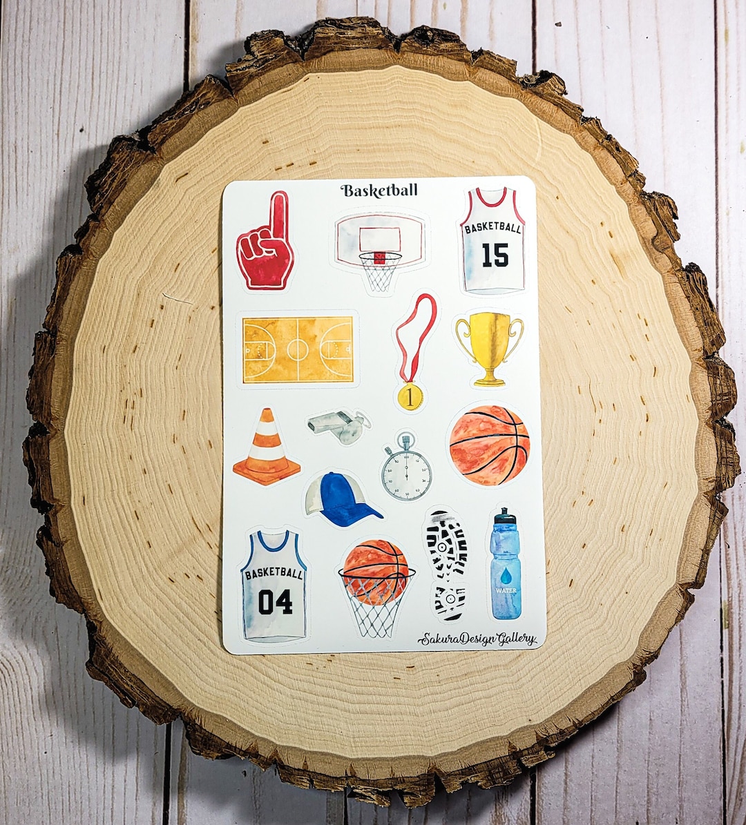 Basketball Sticker Sheet, Sports Athlete Stickers, Journal Stickers ...