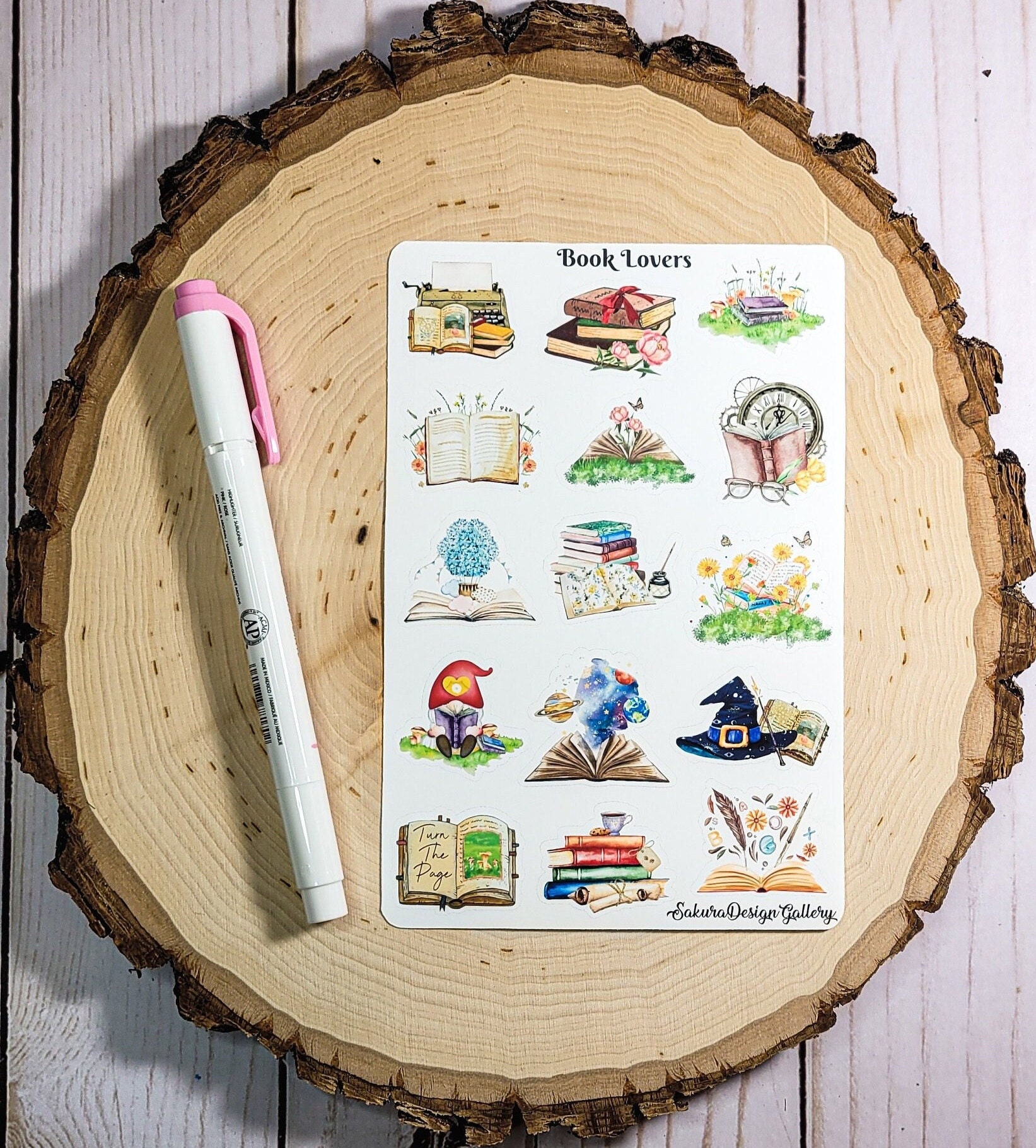 Book Lovers Sticker Sheet, Reading Stickers, Reading Lover Gift Idea ...