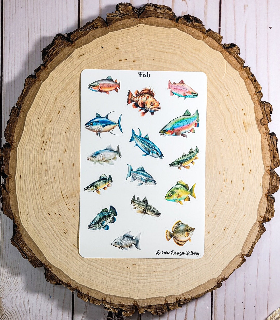 Fish Sticker Sheet, Fisherman Gift, Journal and Planner Decor, Father's ...
