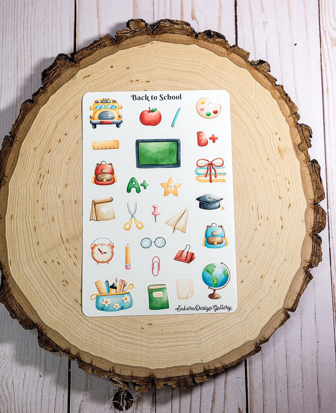 Back-to-school Sticker Sheet – Cute School Supply Stickers for Planners ...