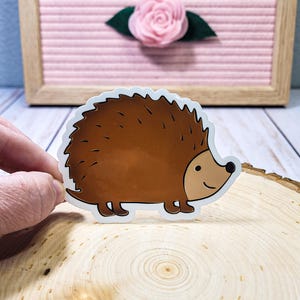 Hedgehog Die Cut Sticker, Cute Animal Decal, Decorate Laptops ...