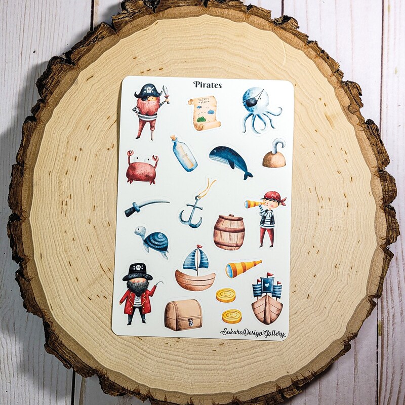 Pirate Stickers - Etsy