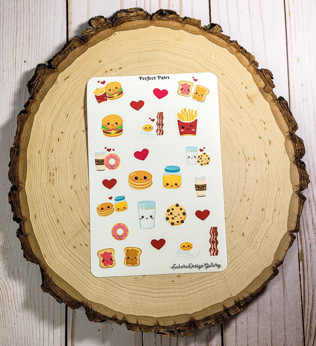 Perfect Pairs Sticker Sheet, Kawaii Stickers, Cute Food Stickers ...