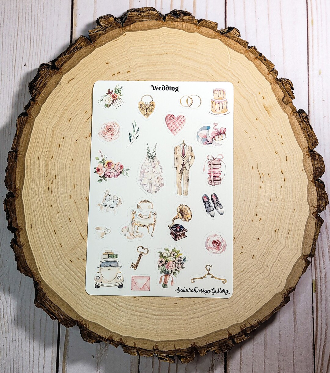 Vintage Wedding Sticker Sheet, Marriage Stickers, Journal Stickers ...