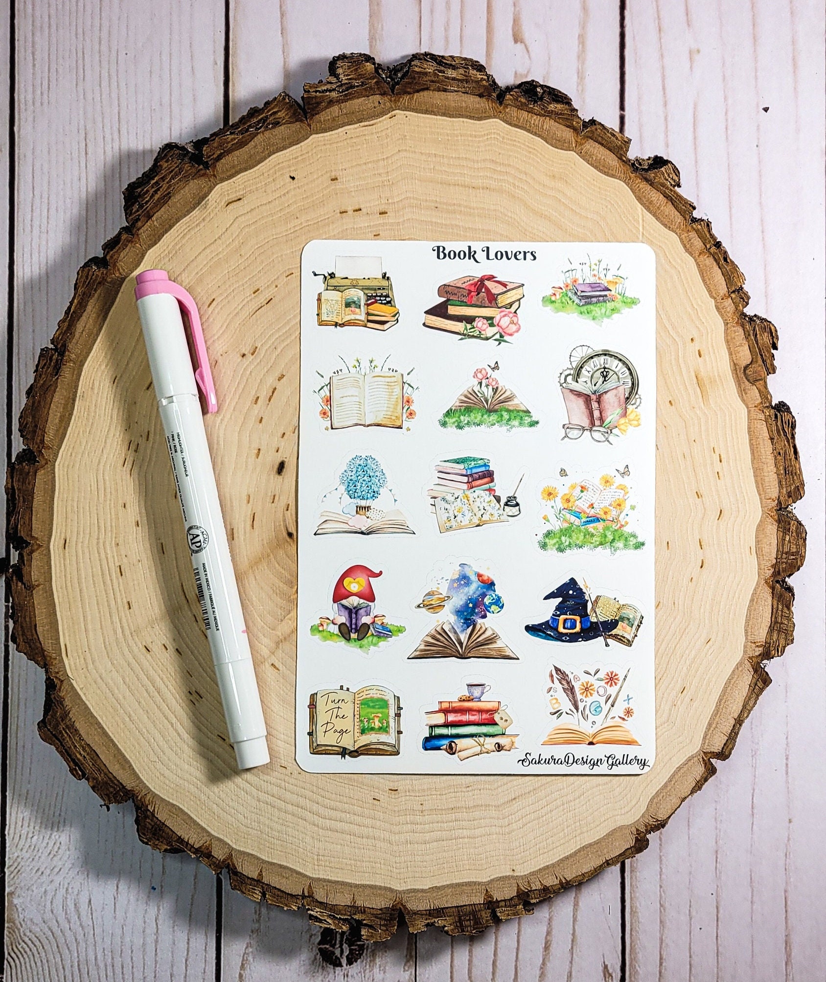 Book Lovers Sticker Sheet, Reading Stickers, Reading Lover Gift Idea ...