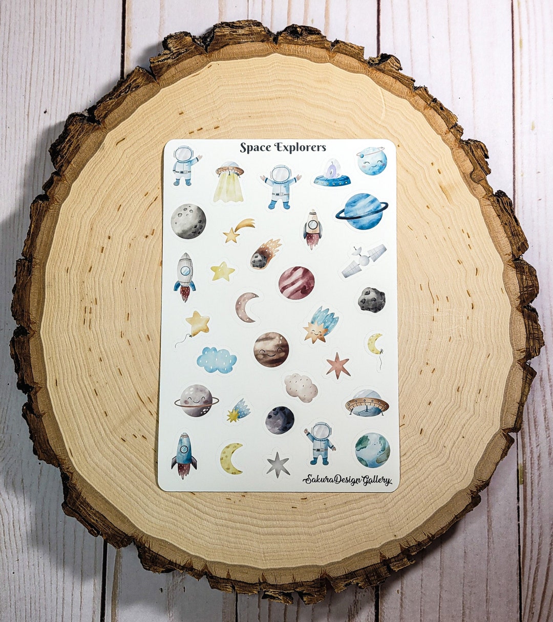Space Explorers Sticker Sheet, Outer Space Stickers, Astronaut Stickers ...
