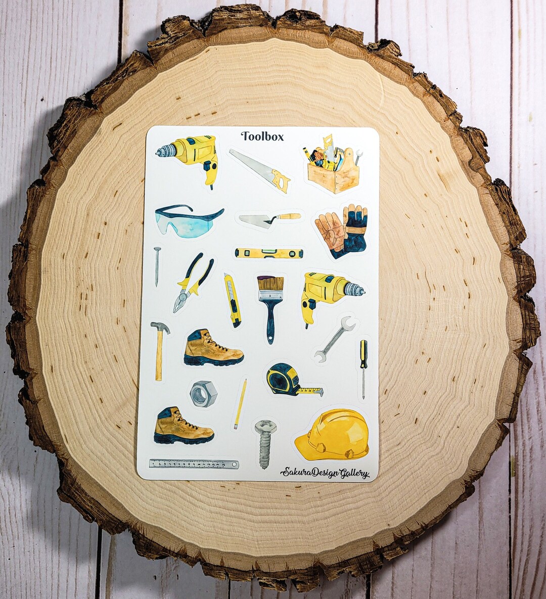 Toolbox Sticker Sheet, Tool Stickers, Journal Stickers, Scrapbook ...