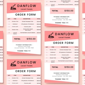 Editable Modern Business Order Form Template, Customizable Order Form ...