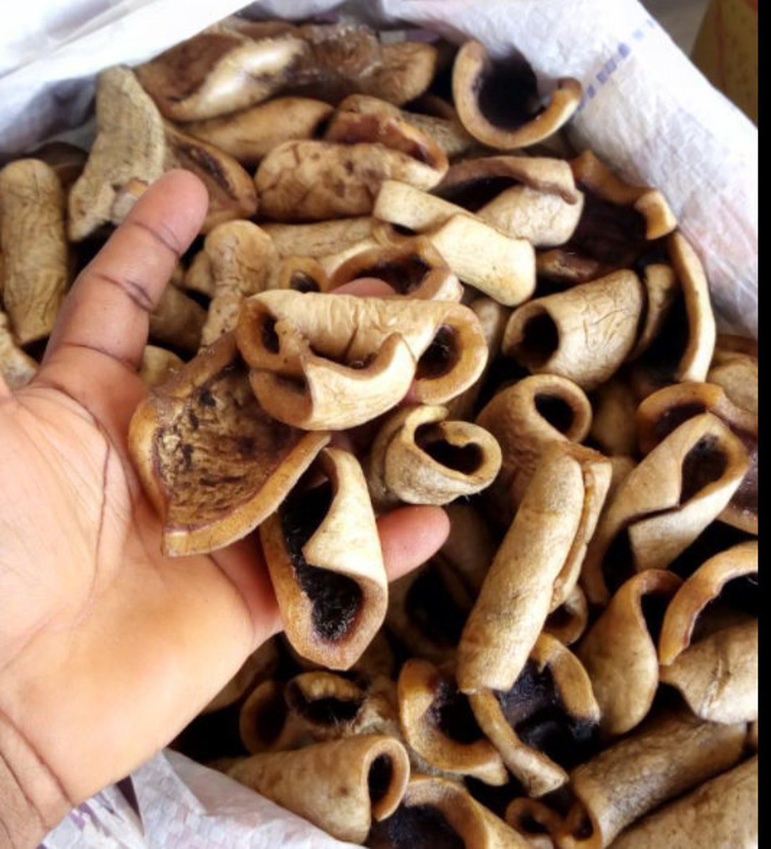 Ten Pices Small Cow Skin Beef Part White PONMO Helthy NAGERIAN Dried ...