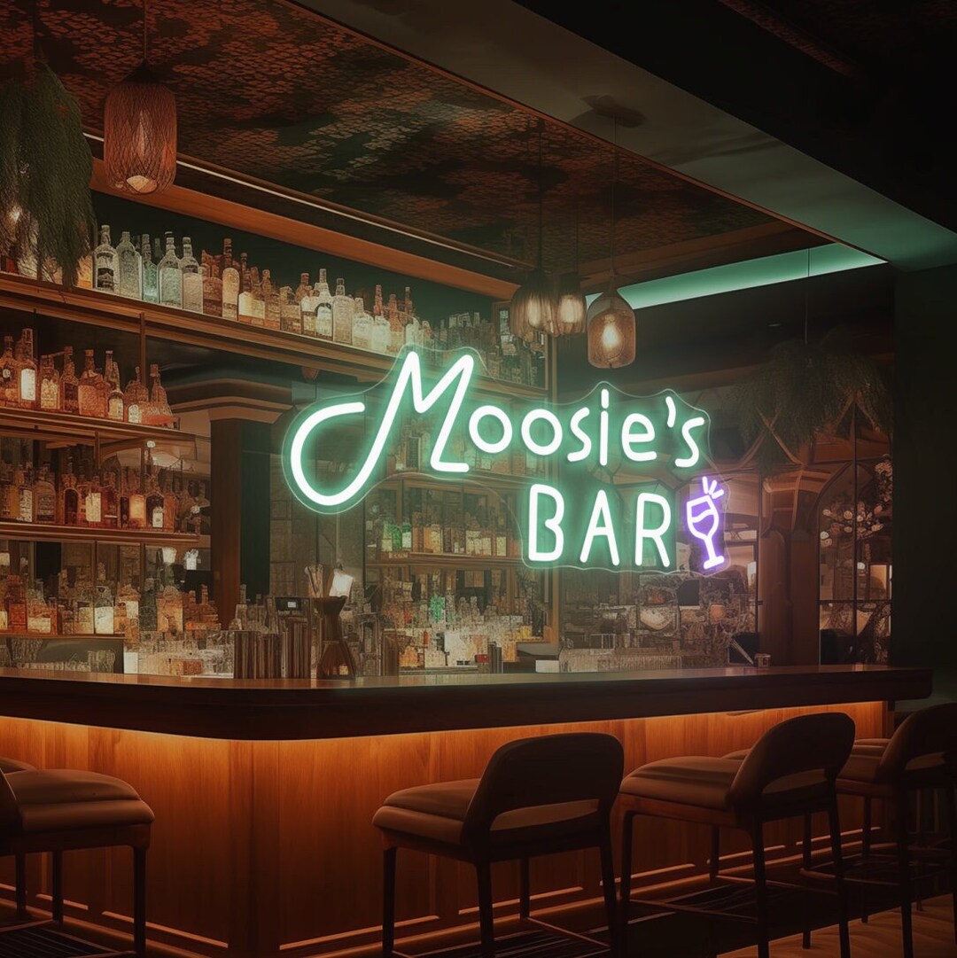Personalized Home Bar Neon Sign, Custom Battery Neon Sign, Home Bar ...