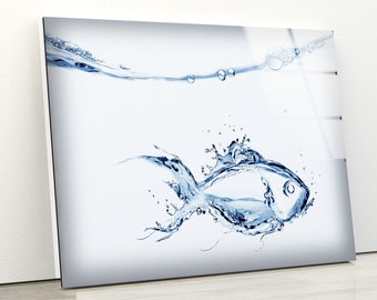 Large Aqua Wall Art - Etsy