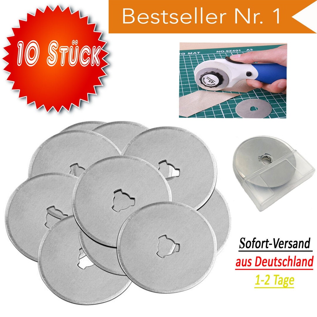 10x 45 Mm Replacement Blades Round Blades for Rotary Cutters Prym ...