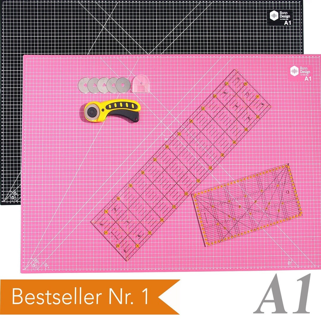45 Mm Rotary Cutter SET A1 90x60 Self-healing Cutting Mat 2x Patchwork ...