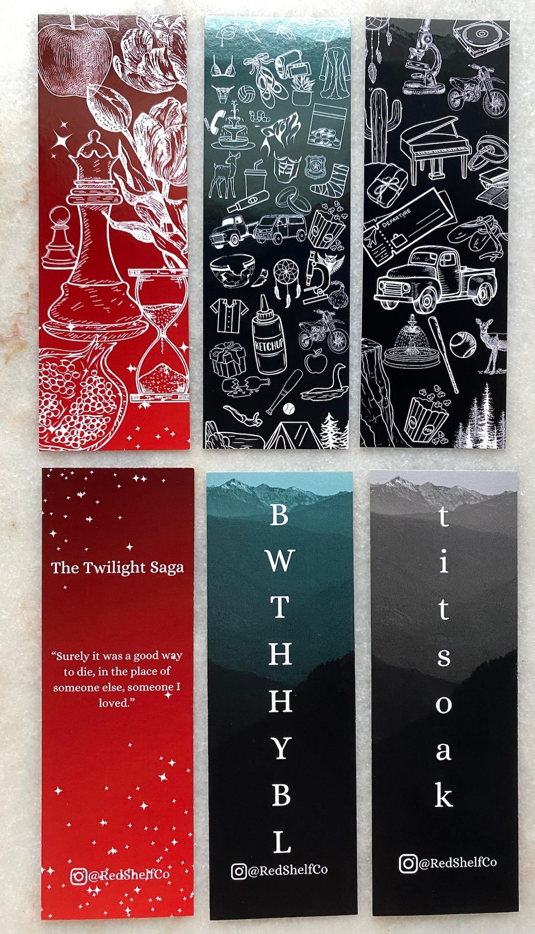 Twilight Bookmark Movie, Books, Covers Pack - Etsy