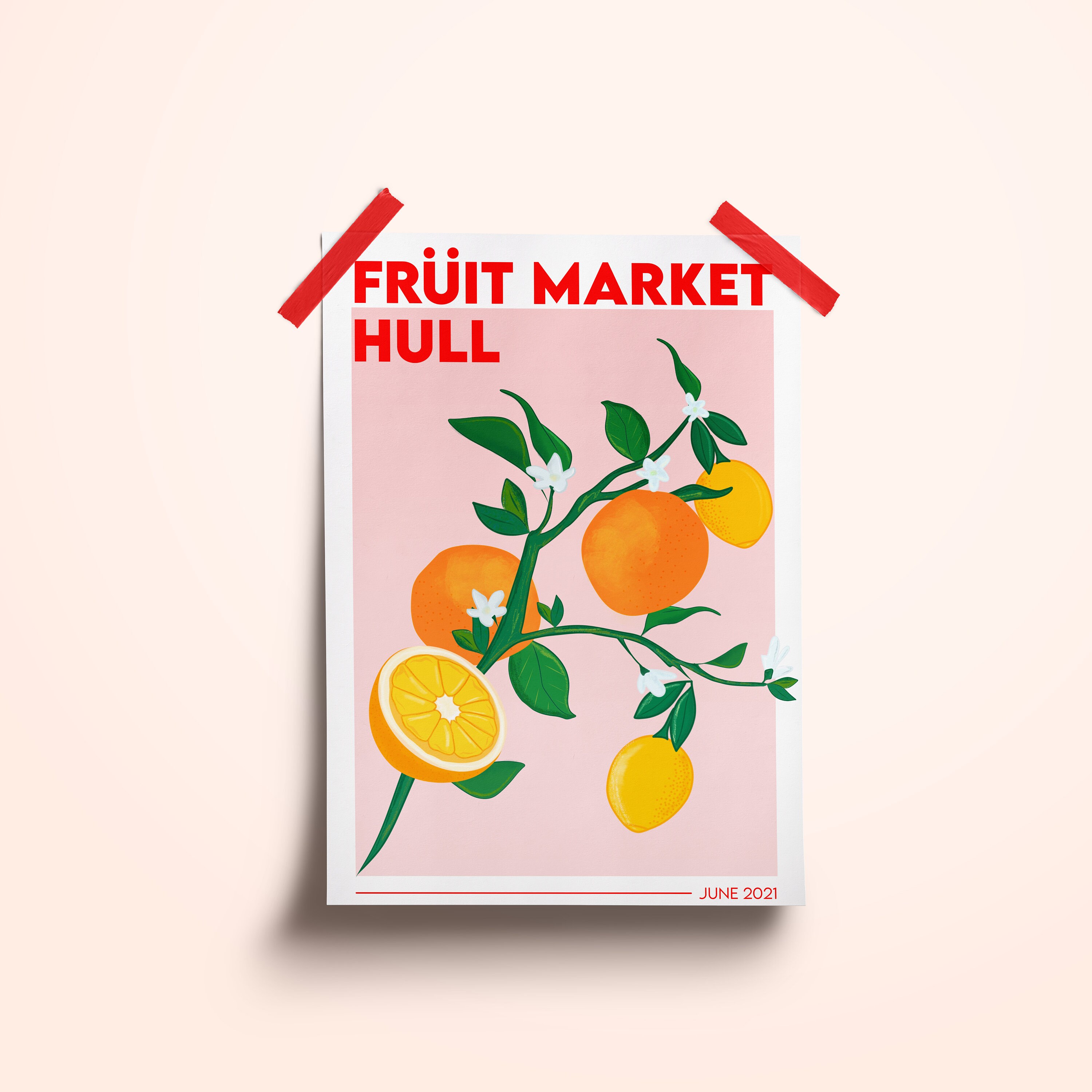 Hull Fruit Market Illustrated Print - Etsy