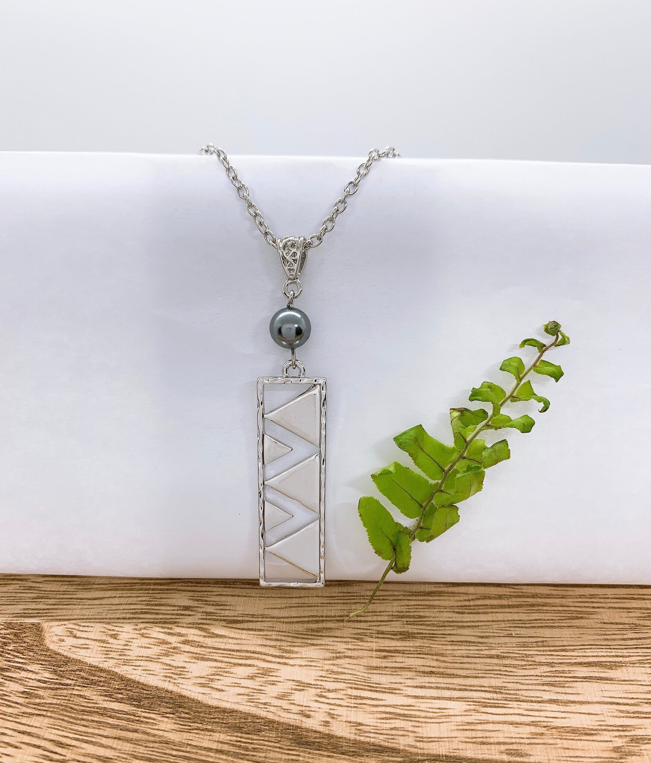 Hawaii Mauna Kea Triangle Tribal Rectangle with Shell Pearls | Etsy