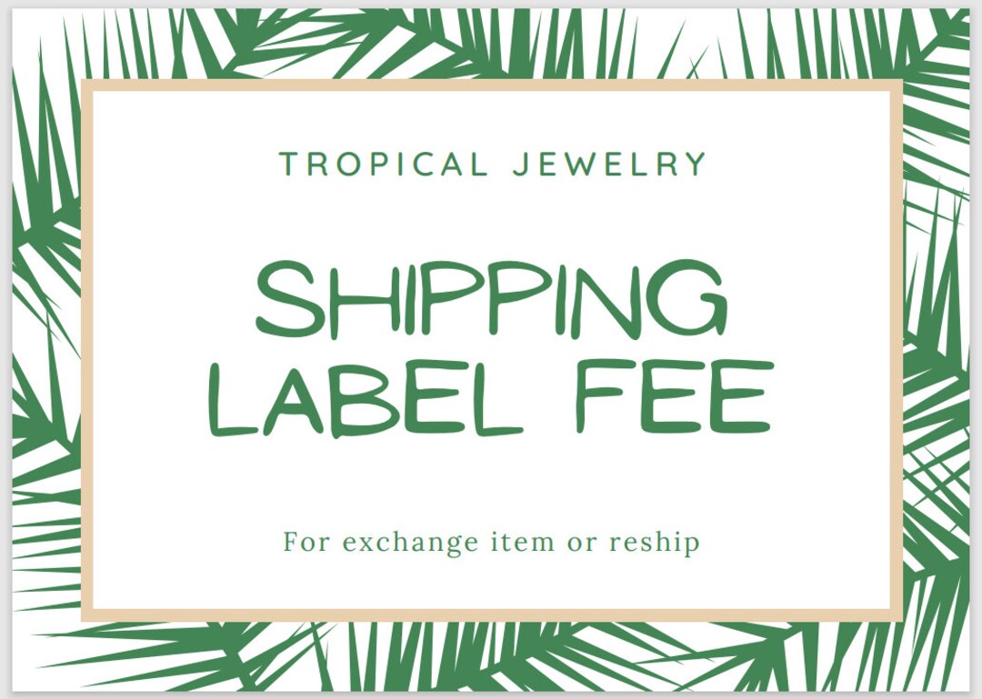 One Way Shipping Label Fee for Exchange or Reship - Etsy