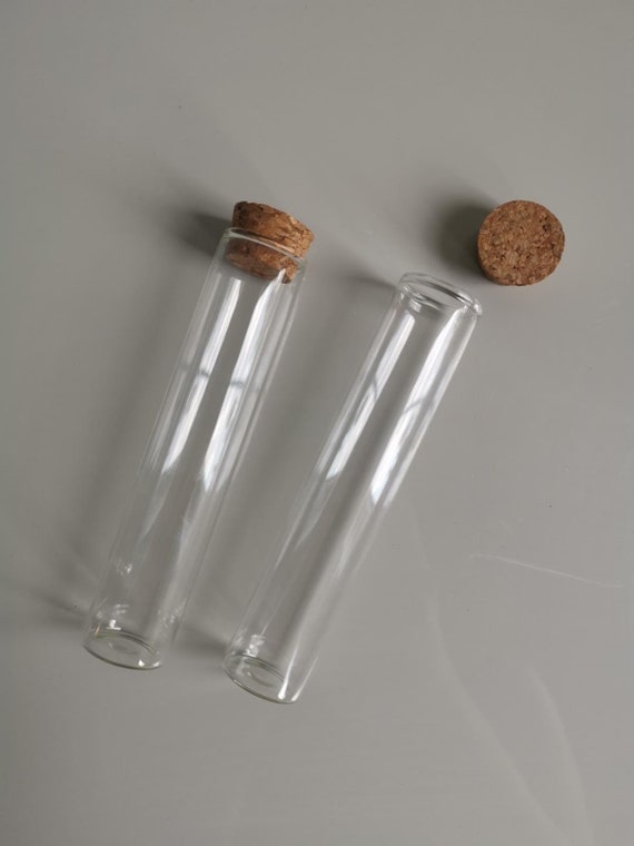 Flat Bottom Glass Test Tube With Cork Propagation Tube - Etsy