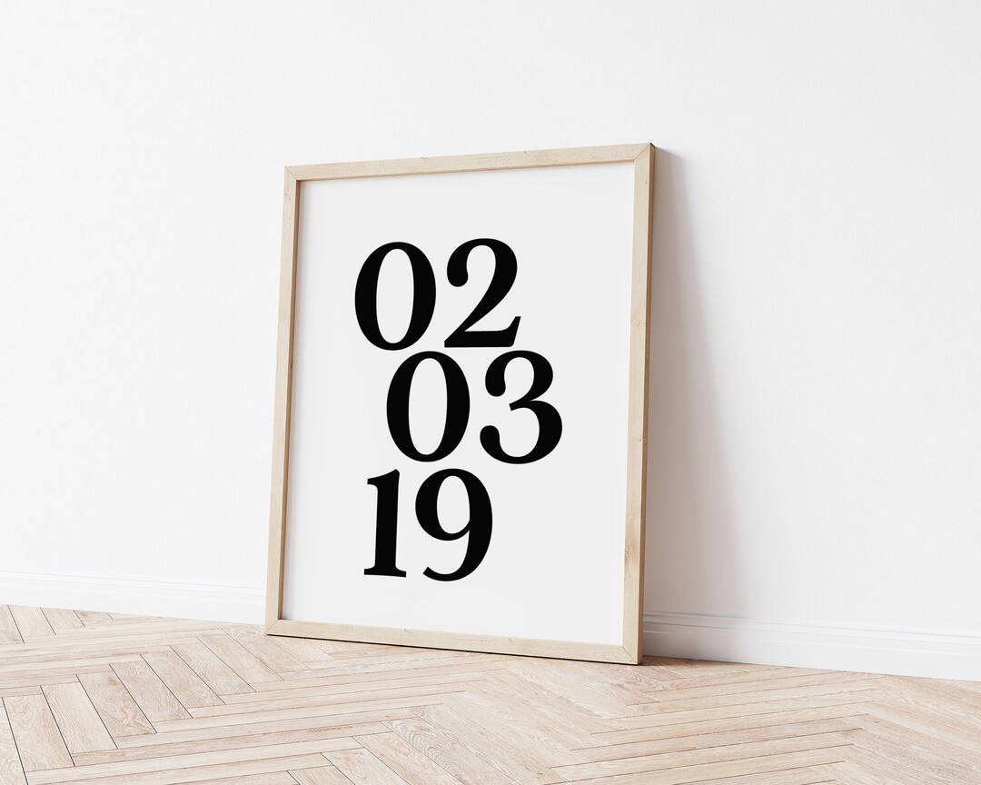 PERSONALISED MEMORABLE DATE Typography Inspired Print - Etsy